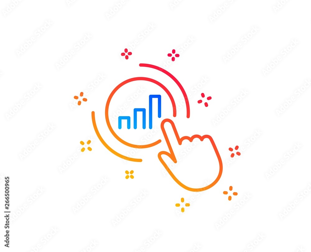 Statistics line icon. Column chart sign. Growth graph diagram symbol ... Statistics line icon. Column chart sign. Growth graph diagram symbol ...
