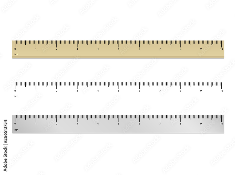 Inch and metric rulers Stock Vector | Adobe Stock