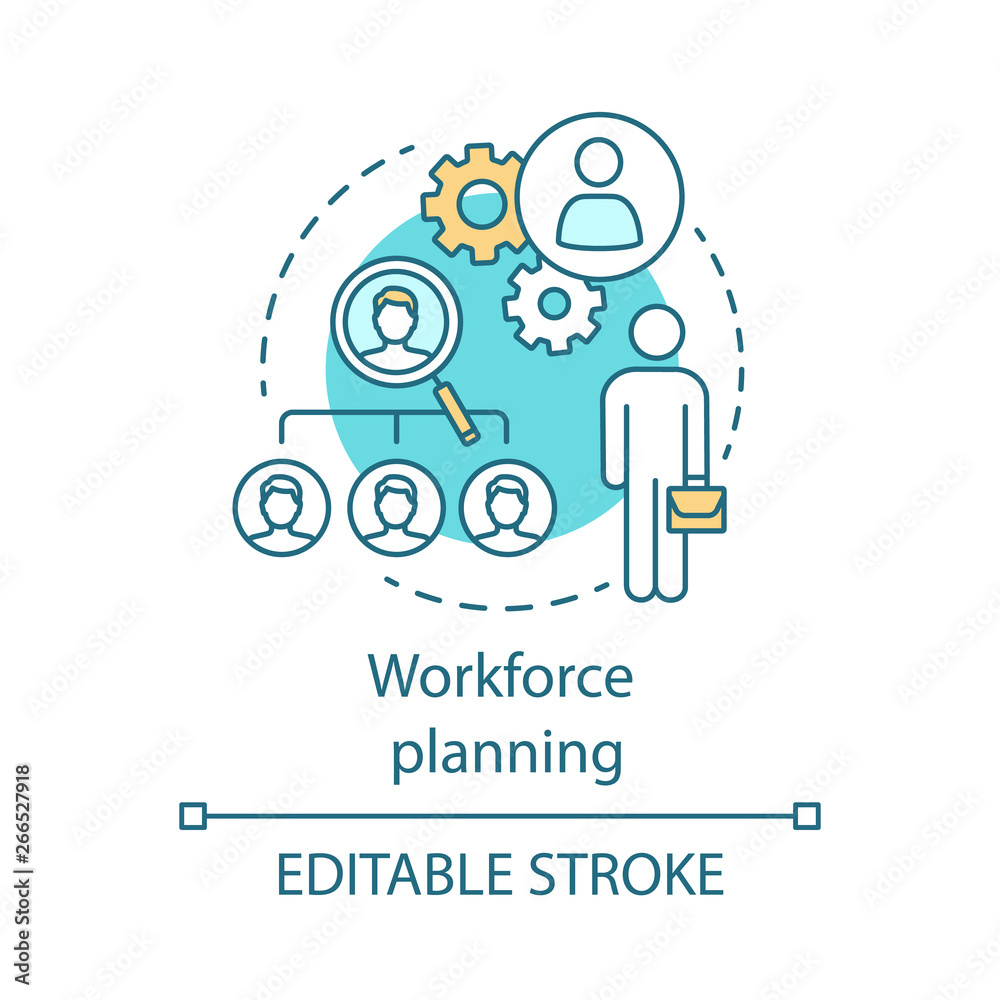 Workforce planning concept icon Stock Vector | Adobe Stock