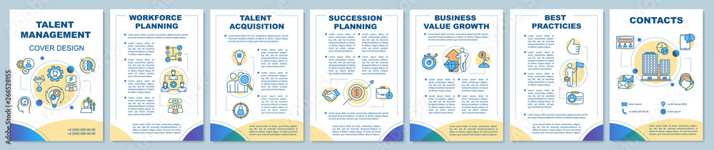 Talent management brochure template layout Stock Vector | Adobe Stock