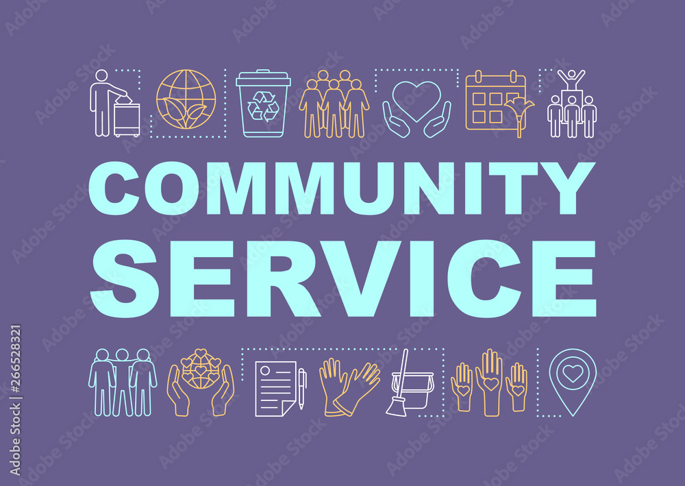 Community service word concepts banner Stock Vector | Adobe Stock