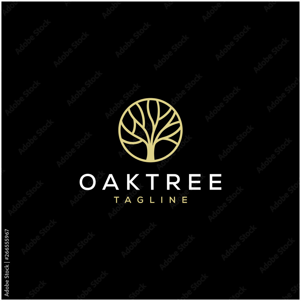 Oak Tree Logo Vector