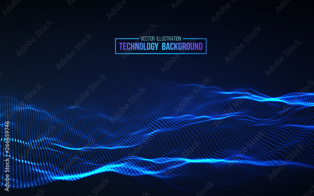 Abstract technology background. Background 3d grid.Cyber technology Ai ...
