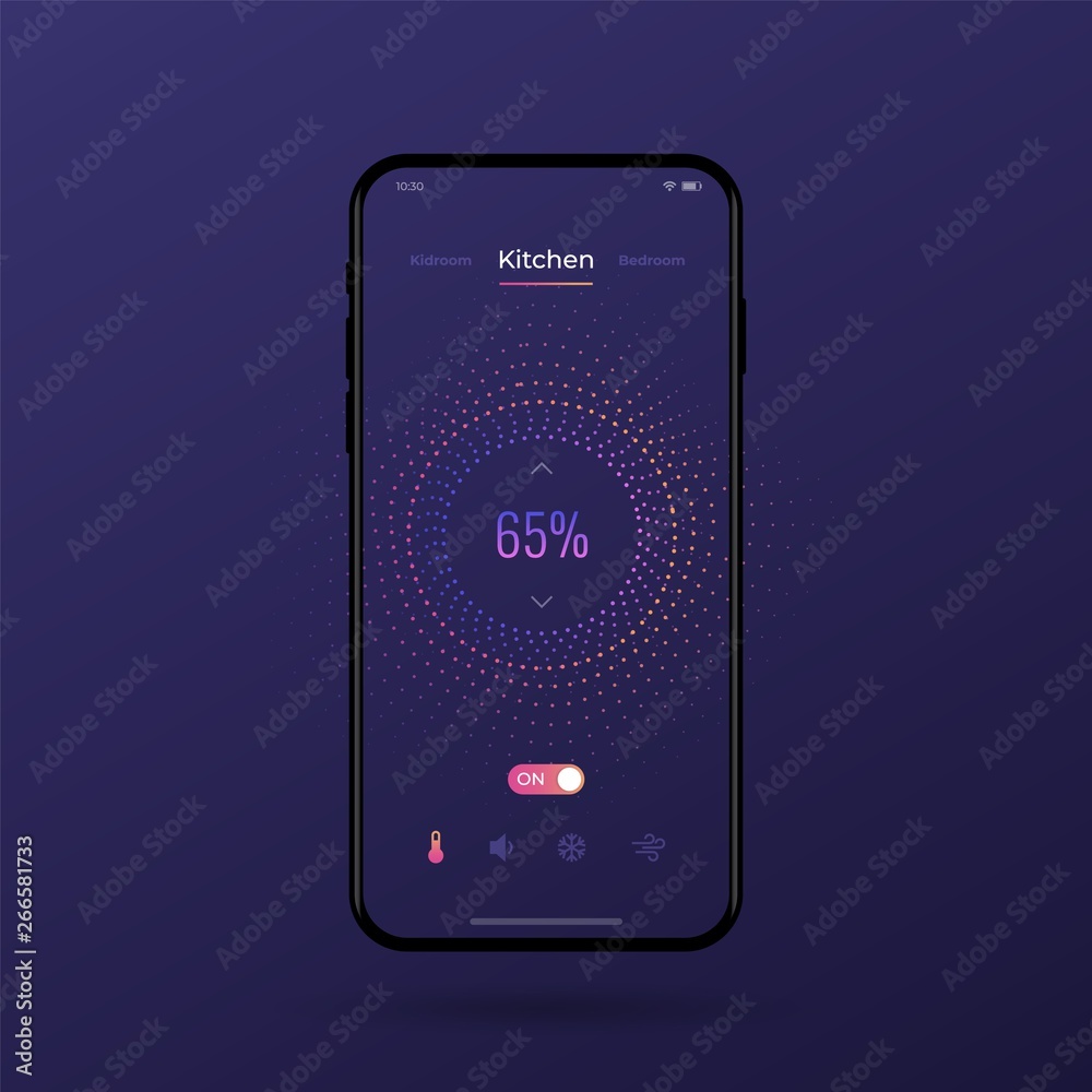 Dashboard Ui And Ux Kit Control Center Design Temperature Control In