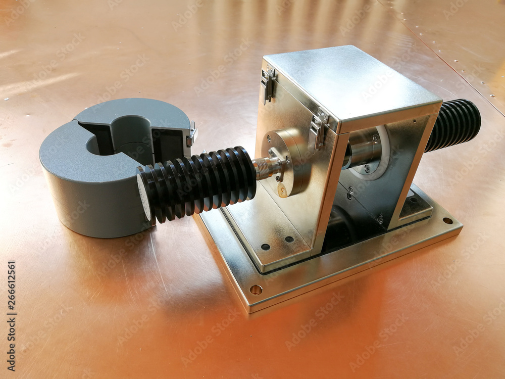 BCI calibration jig for EMC test on the copper plate background Stock ...