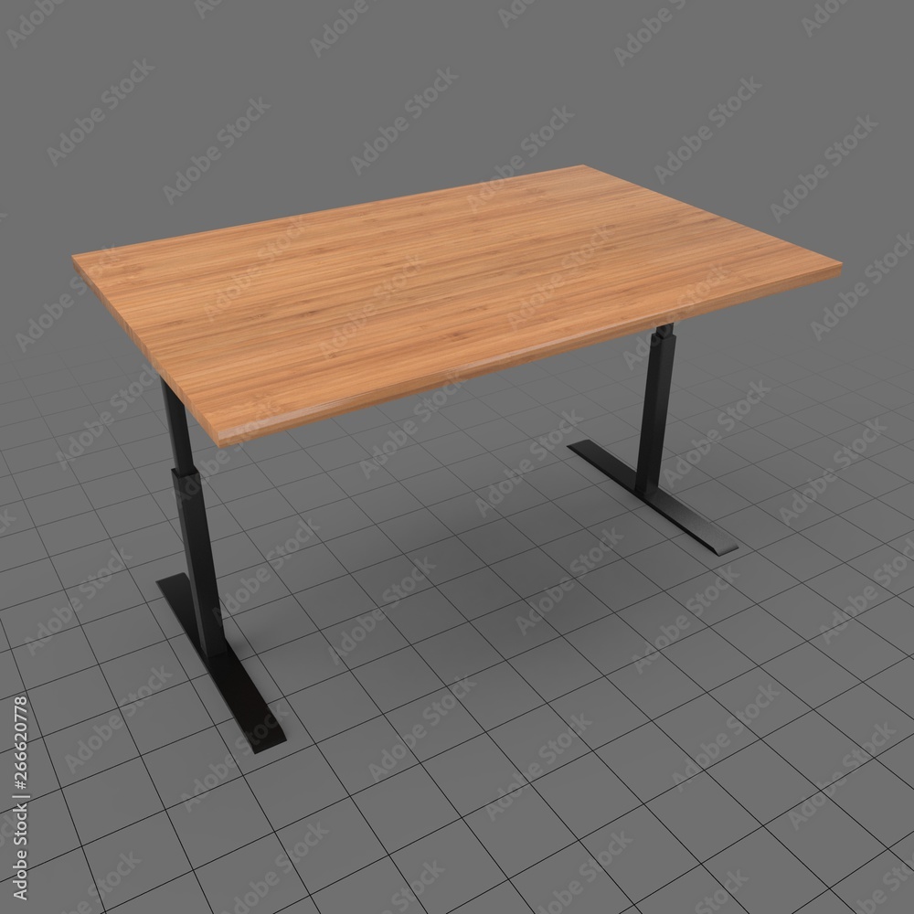 Modern desk Stock 3D asset | Adobe Stock