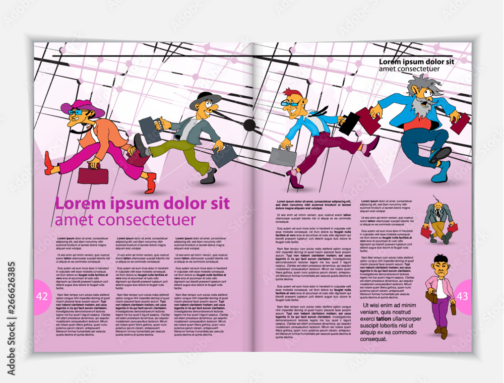 Vector layout brochures, flyers, presentations for business with ...