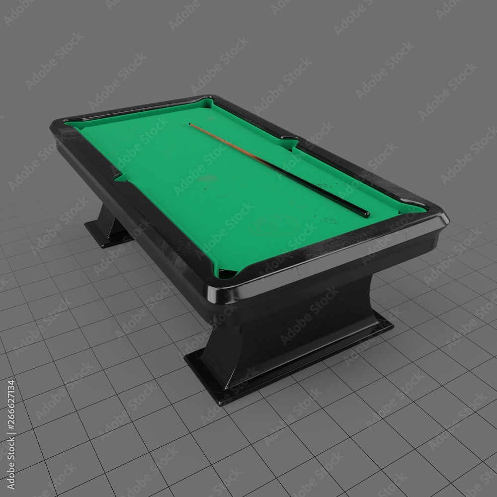 Dirty pool table Stock 3D asset | Adobe Stock