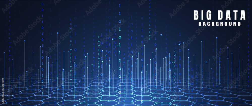 Abstract technology background with Big data. Internet connection ...
