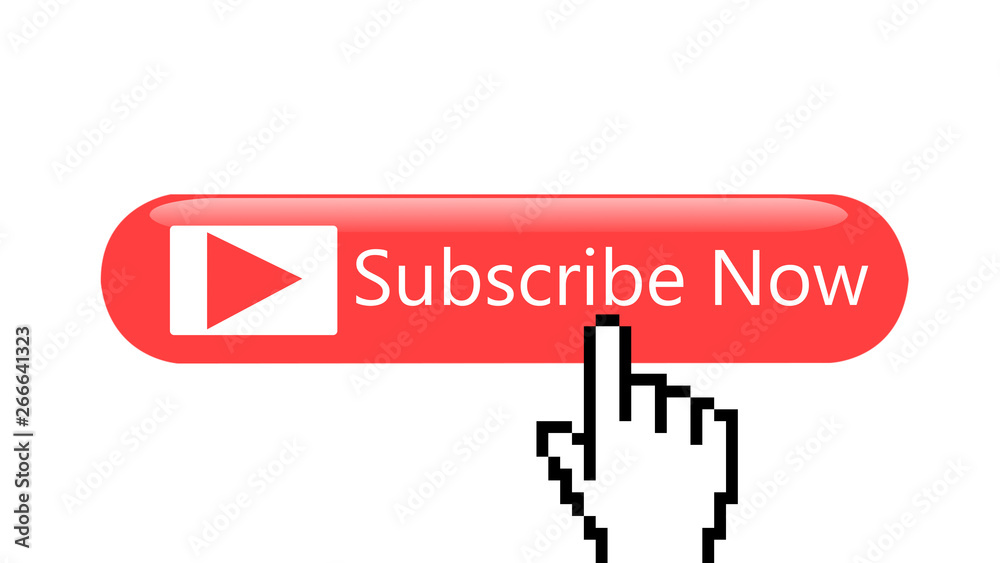 Mouse arrow click on red subscribe button to show how to become ...