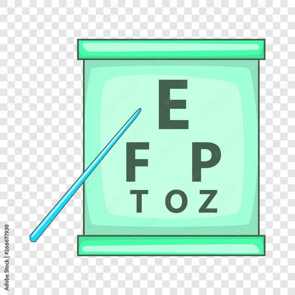 Eye test icon. Cartoon illustration of eye test vector icon for web ...
