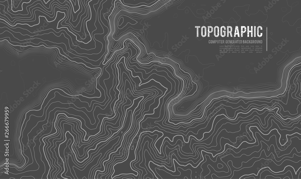 Grey contours vector topography. Geographic mountain topography vector ...