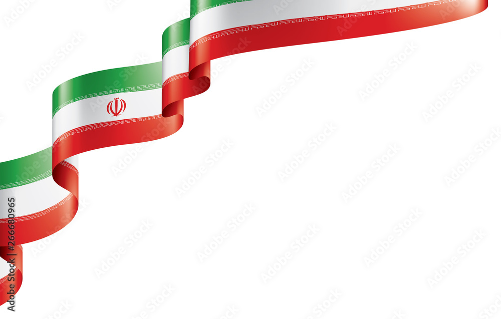 Iran flag, vector illustration on a white background Stock Vector ...