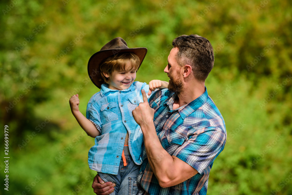 Spirit of adventures. Strong like father. Power being father. Child ...