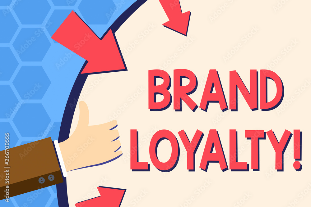 Writing note showing Brand Loyalty. Business concept for Dedication to ...