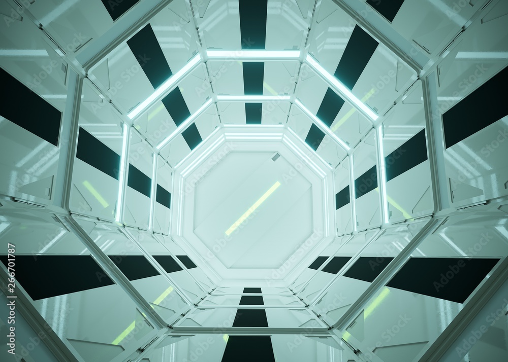 Sci-fi interior. Ufo - alien spaceship. Futuristic. Spaceship interior ...