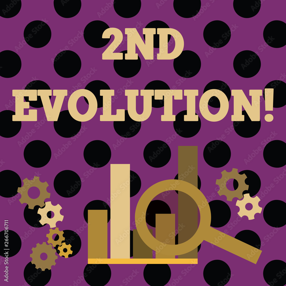 Handwriting text writing 2Nd Evolution. Conceptual photo change in the ...