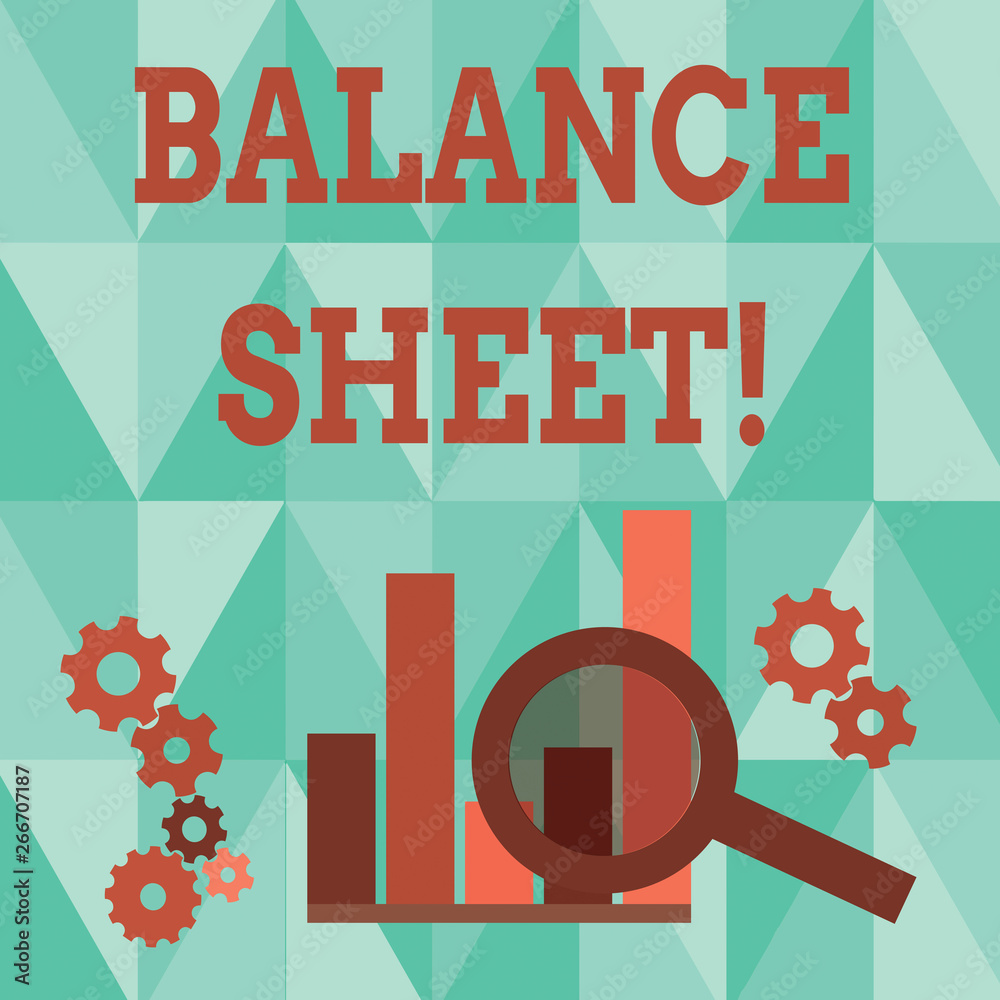 Word writing text Balance Sheet. Business photo showcasing financial ...
