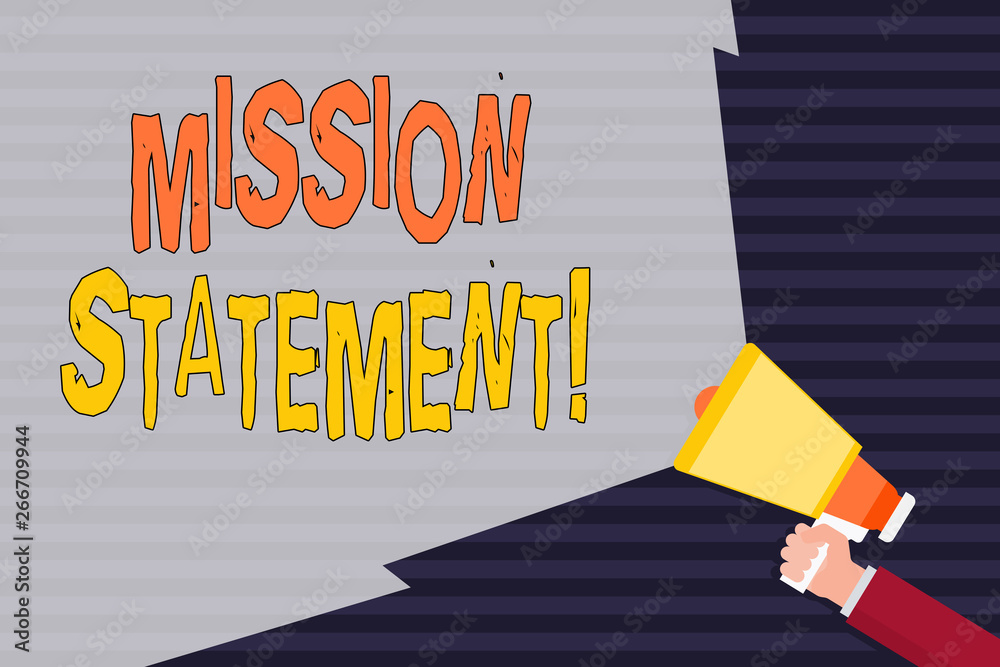 Handwriting text Mission Statement. Conceptual photo formal summary of ...