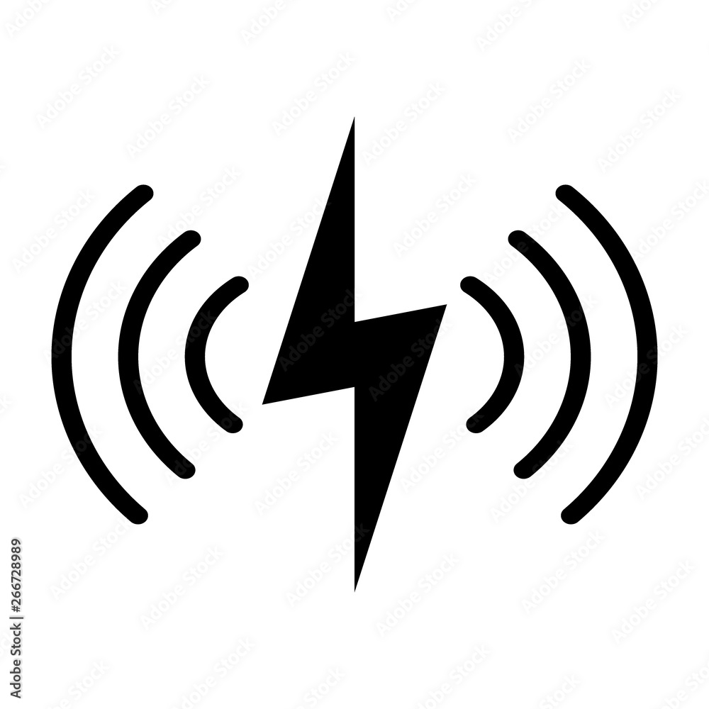 Wireless charging vector icon isolated on white background Stock Vector ...