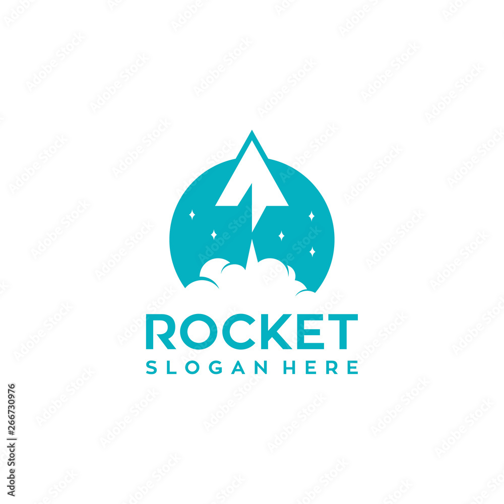 paper plane launch vector logo design Stock Vector | Adobe Stock