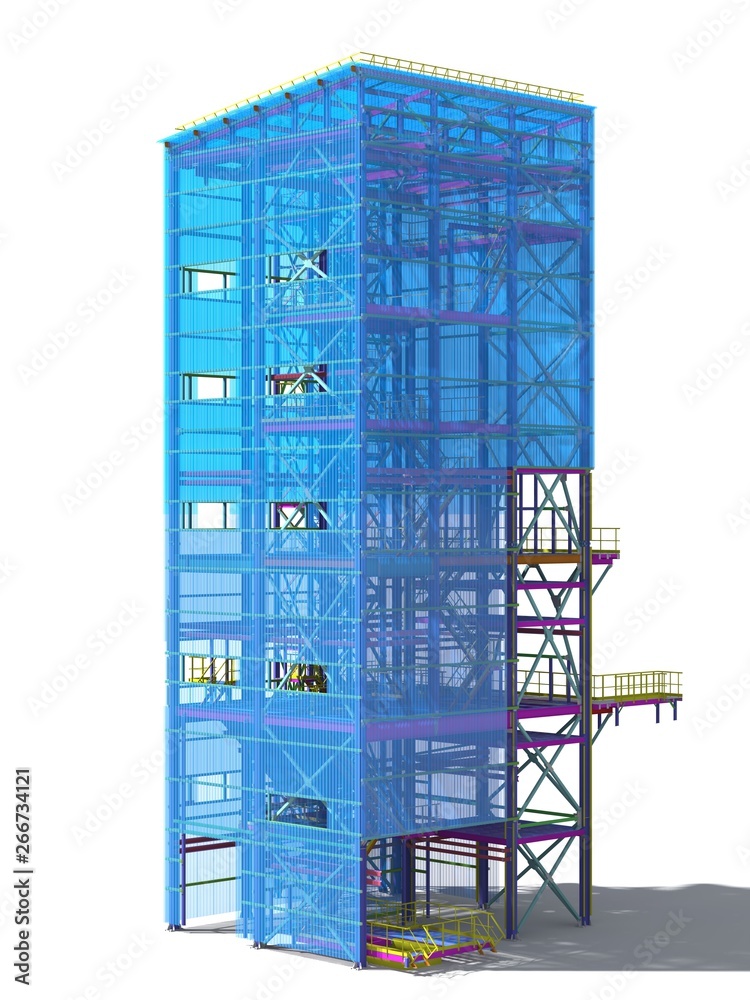 Building Information Model of metal structure. Design technologies of ...