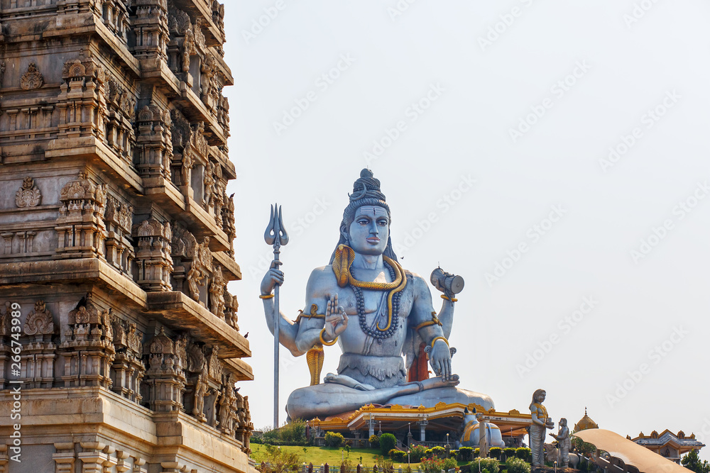 Lord Shiva Statue in Murudeshwar, Karnataka, India. Stock Photo | Adobe ...