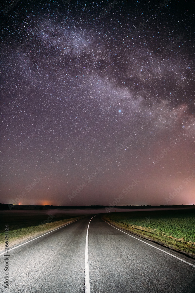 Starry Night In Country Background