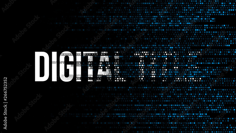 Digital Text Title Stock Template | Adobe Stock