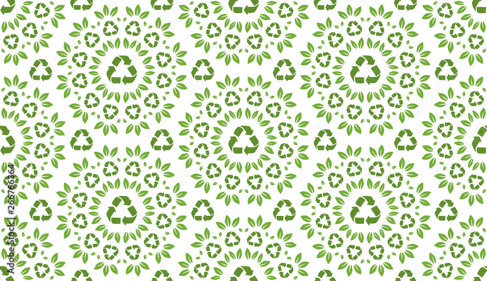 Recycling Pattern. Endless Background. Seamless. Stock Vector | Adobe Stock