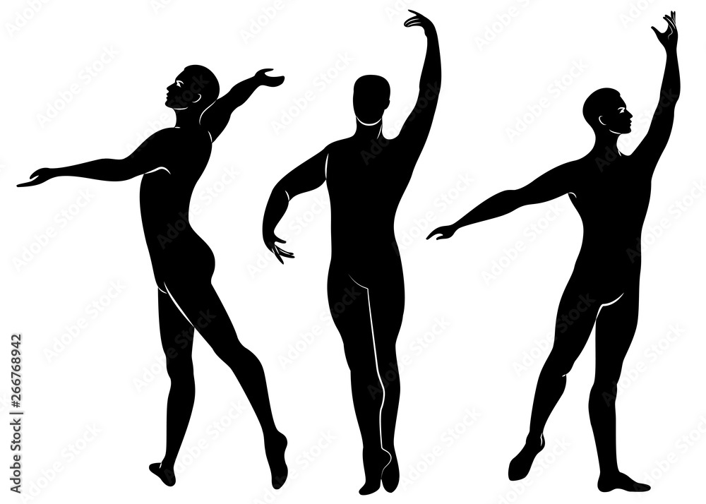Male Ballet Dancers Silhouette