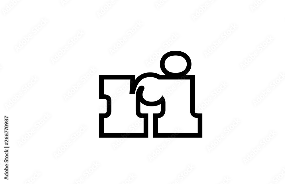 connected ri r i black and white alphabet letter combination logo icon ...