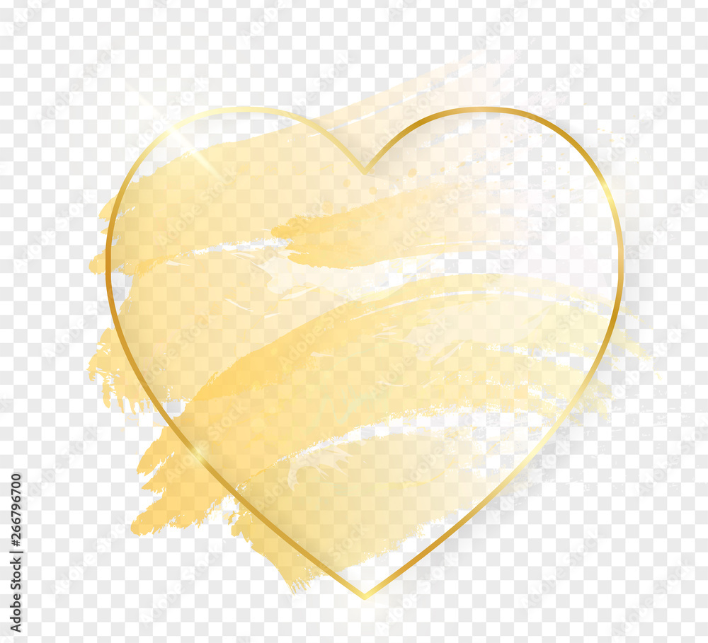Gold Hearts Border