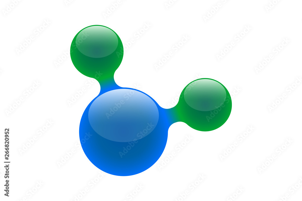 3d chemistry molecule model scientific element. Liqiud abstract ...