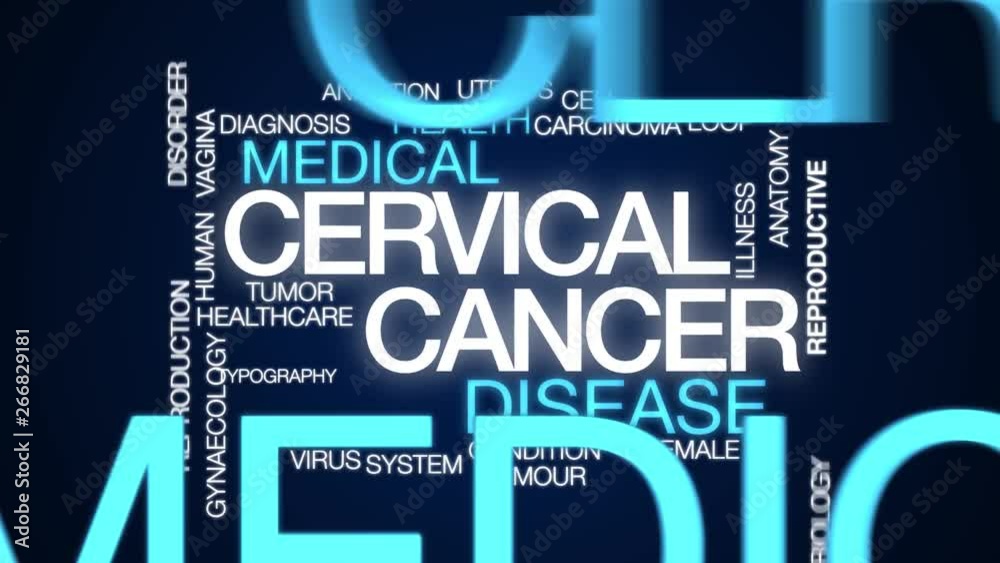 Cervical cancer animated word cloud. Kinetic typography. Stock Video ...