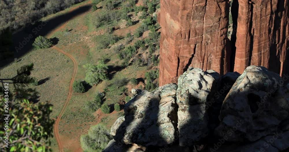 The Canyon de Chelly best-known feature is Spider Rock, a sandstone ...