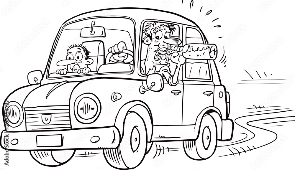 Drunk Driving Cartoon