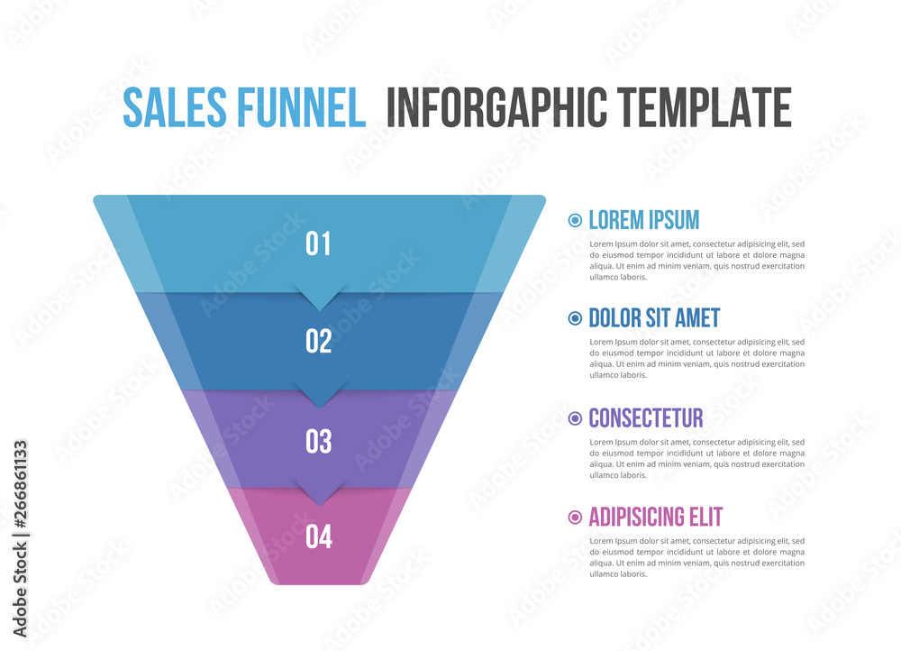 Funnel Diagram Template Stock Vector | Adobe Stock