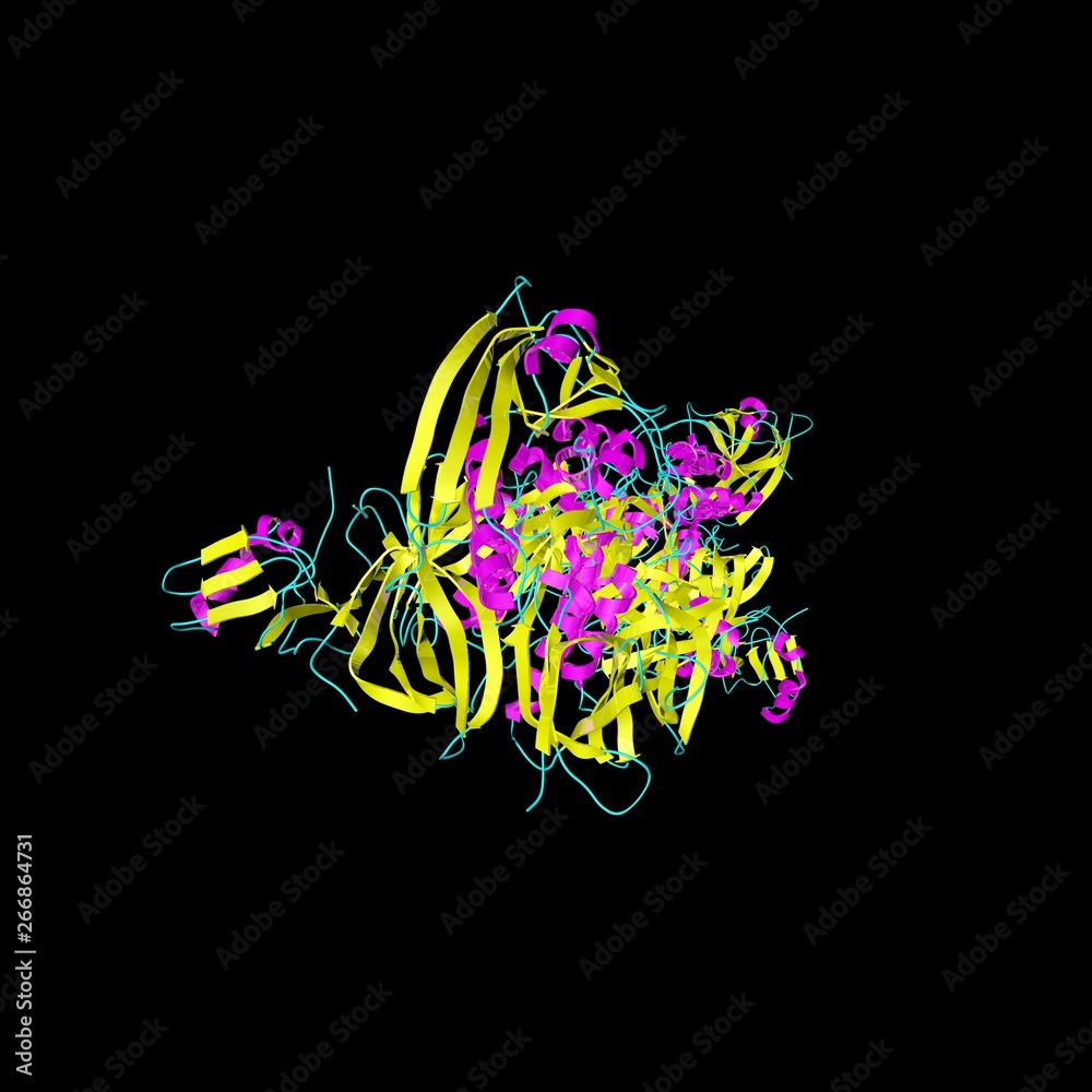 Crystal structure of pertussis toxin produced by bacterium Bordetella ...
