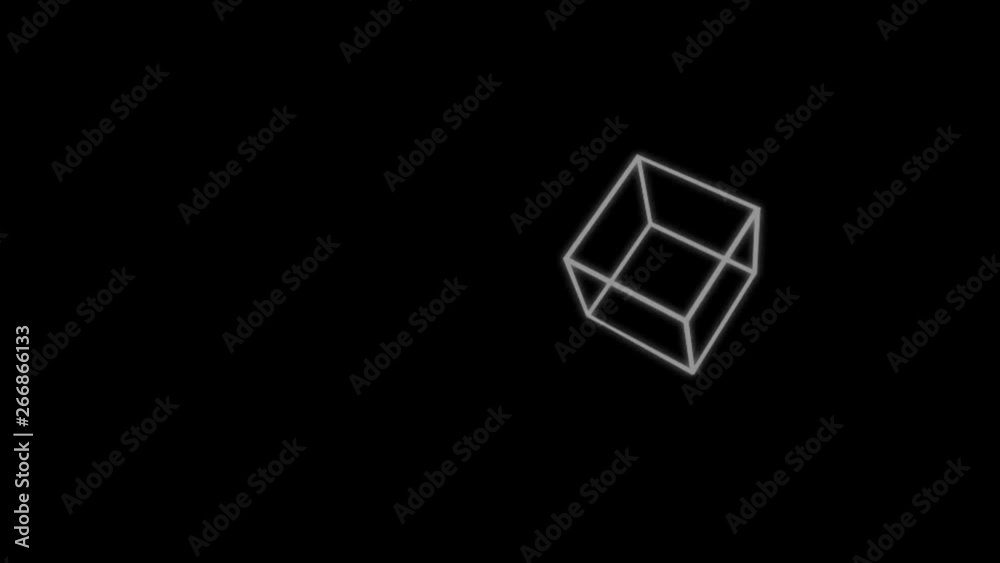 Cartoon basic Shape animations on black background.Basic shape ...