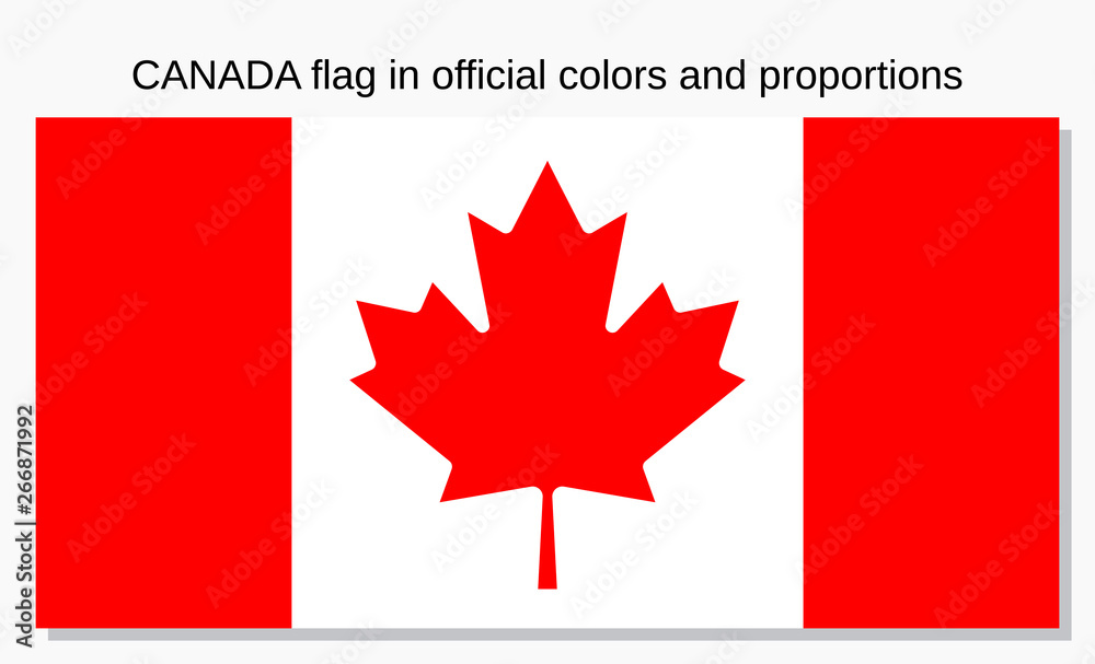 Canada flag in official colors and proportions. Vector. Canadian ...