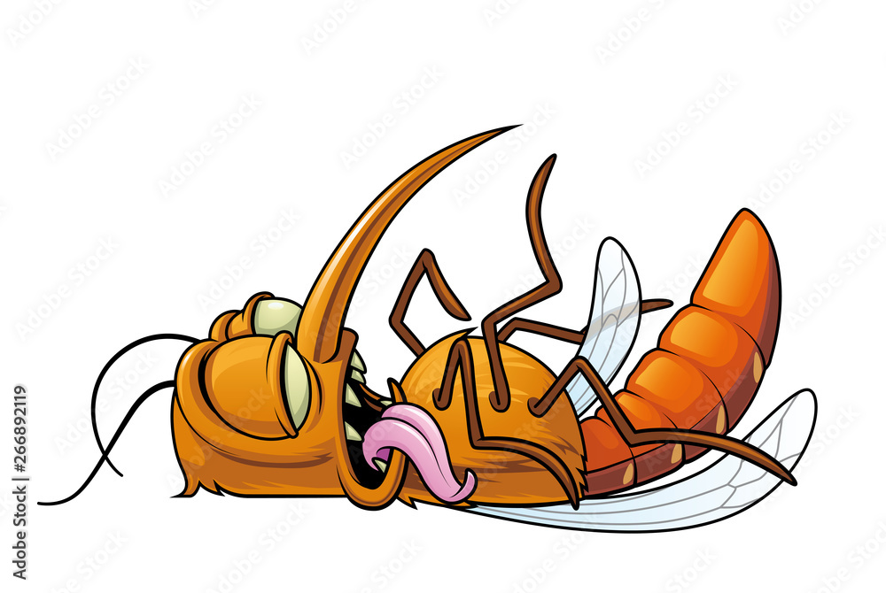Dead mosquito Stock Vector | Adobe Stock