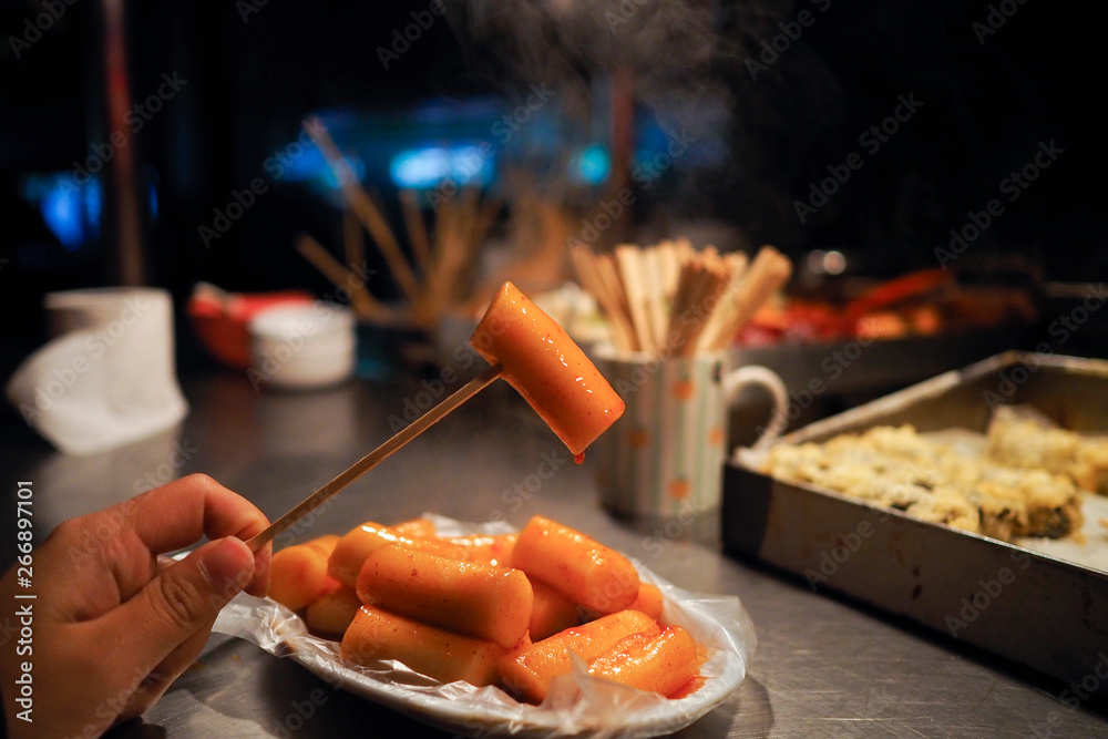 Korean hot and spicy rice cake (Tokboki) , korean food Stock Photo ...