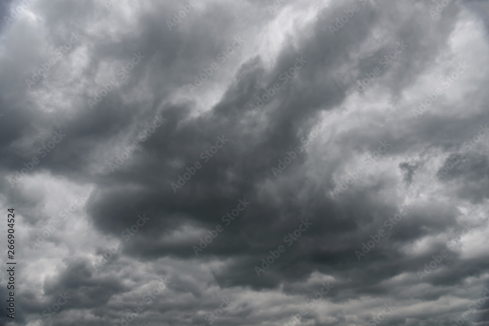 Scary and epic background - dramatic stormy weather sky with dark ...