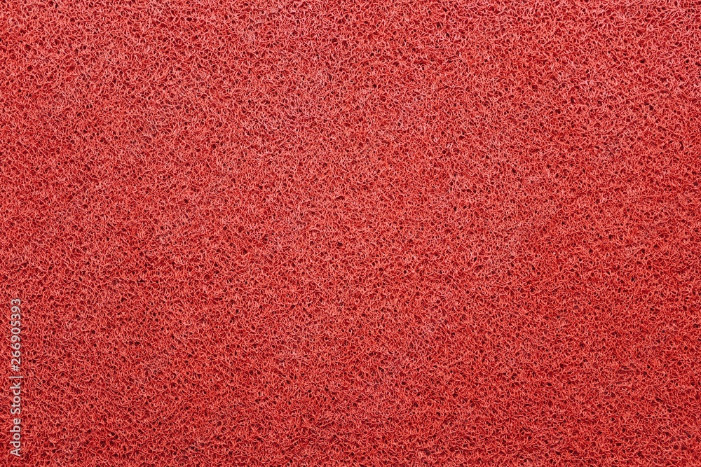 Red Shoe Rug Carpet Mat Curly Surface Texture. Stock Photo | Adobe Stock
