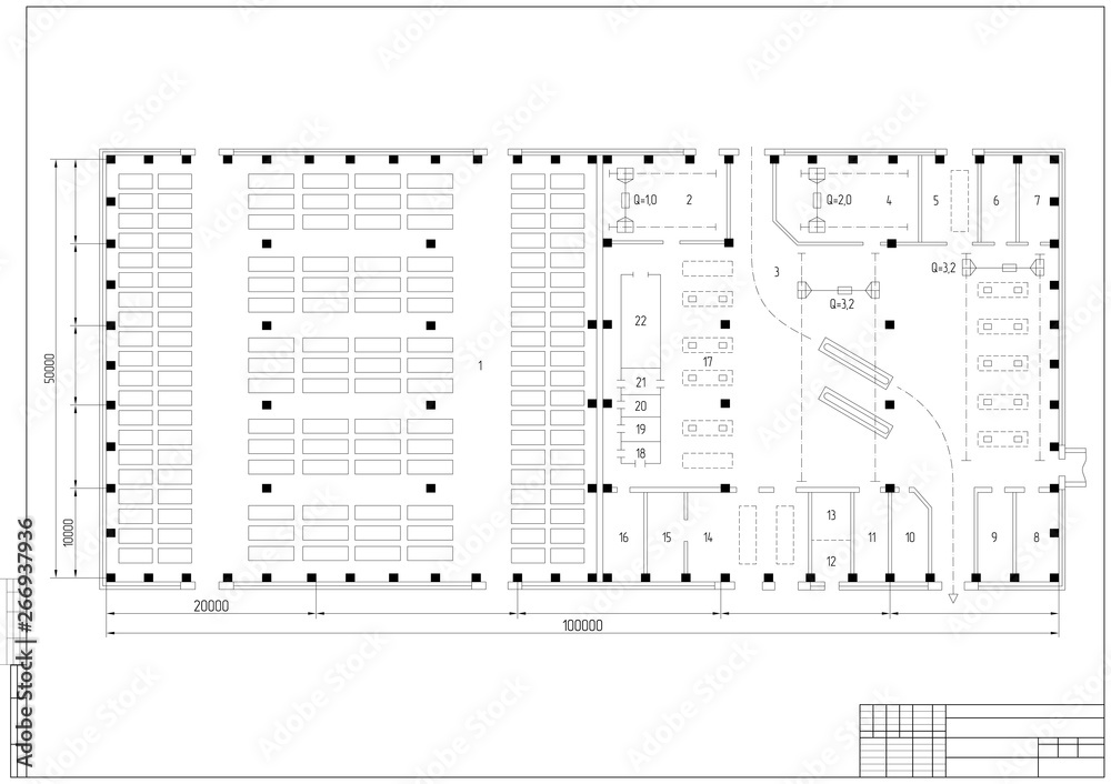 design architectural plan or project, technical drawing, construction ...