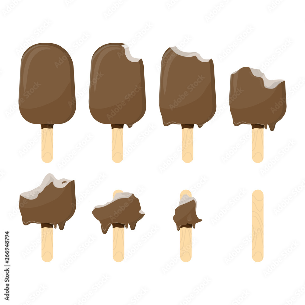 chocolate flavor ice cream design Stock Vector | Adobe Stock