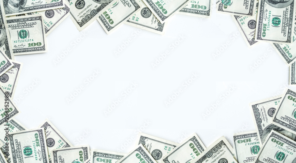 Border of Dollar Banknotes Stock Photo | Adobe Stock