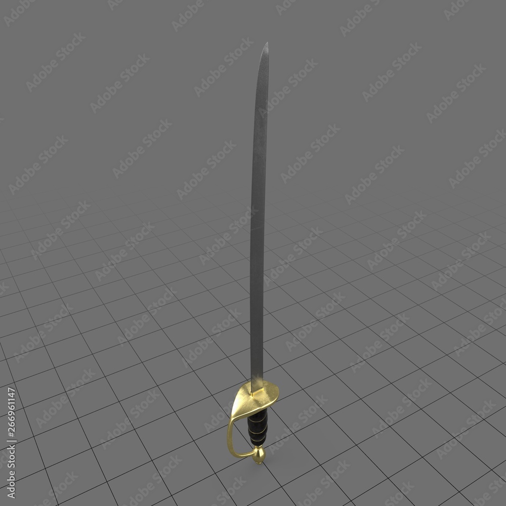 Caribbean pirate sword Stock 3D asset | Adobe Stock