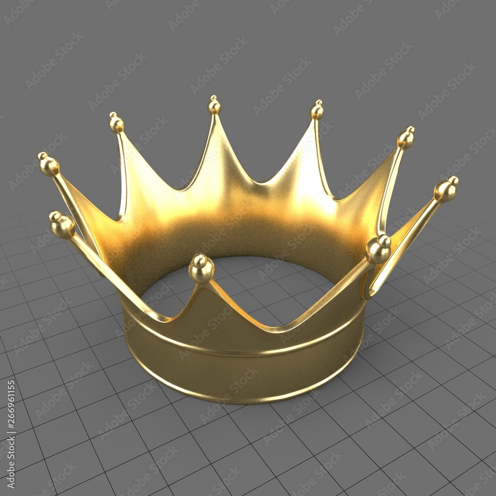 Gold king crown 1 Stock 3D asset | Adobe Stock